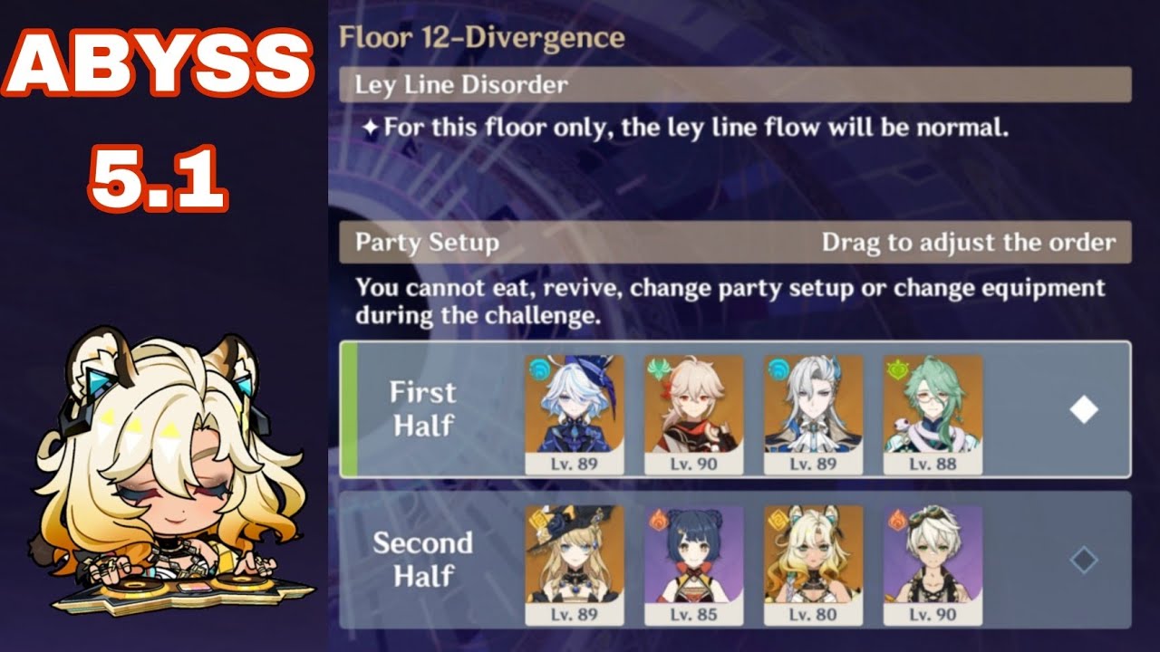 The New 5.1 Abyss Quite Easy! | Abyss | Mobile | Genshin Impact 5.1 ...