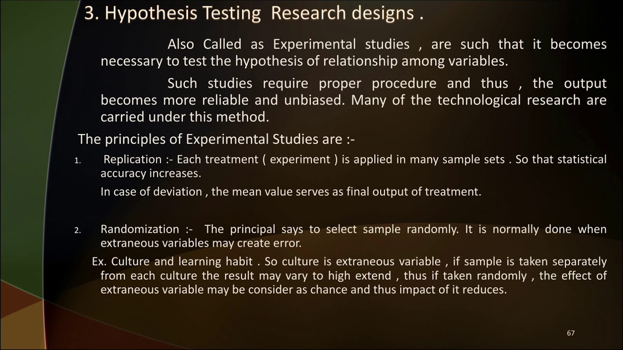 Hypothesis Testing Research Design - YouTube