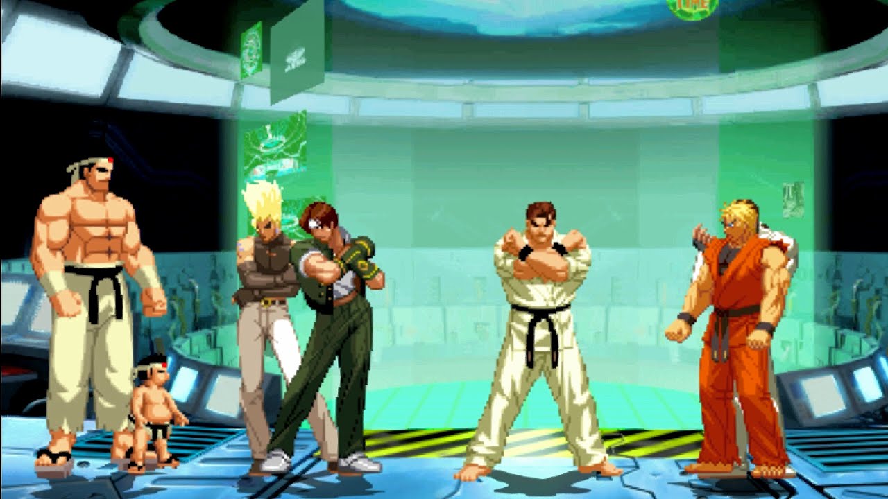 Team Ryo Vs Team Kyo || Ryo Robert Takuma Vs Kyo Benimaru Goro Daimon ...