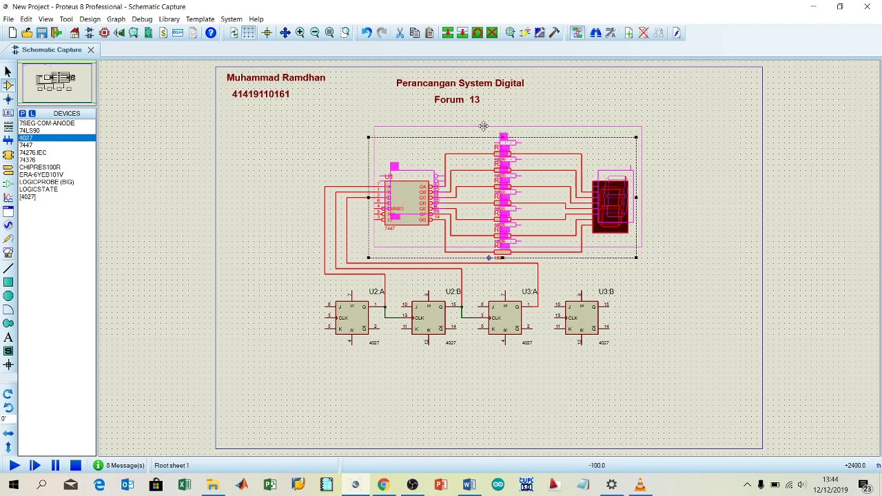 Counter IC 7447 dan IC 4027 - YouTube