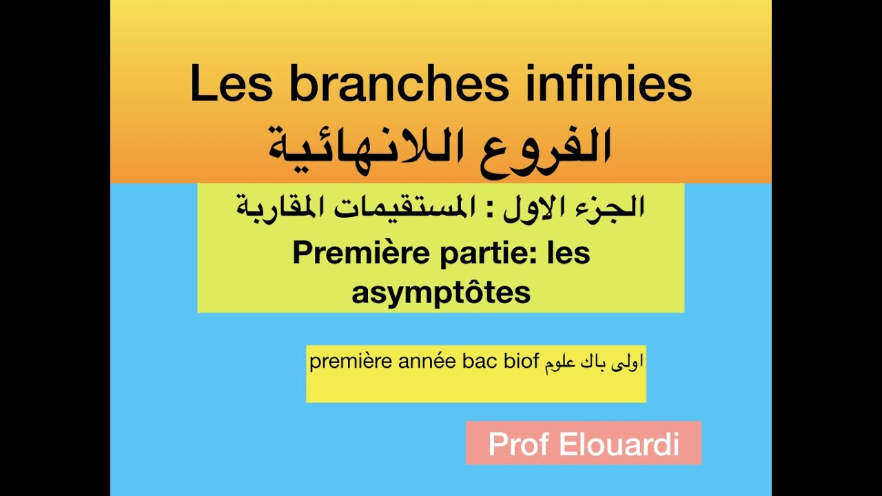 les branches infinies :première partie (les asymptotes) - YouTube