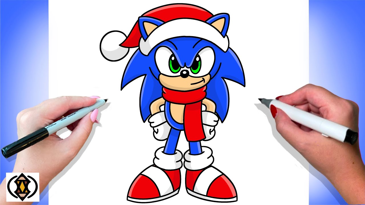 How To Draw Christmas Sonic - YouTube