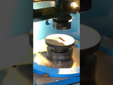 Coin minting press - YouTube