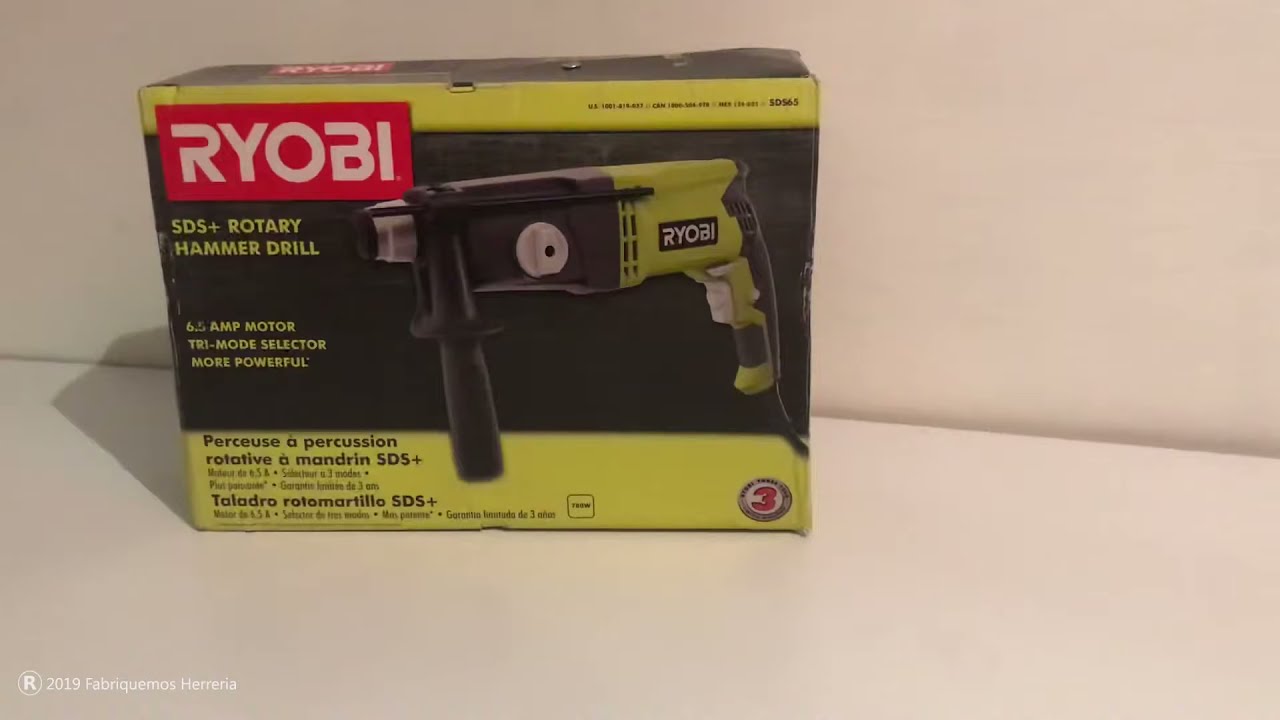 Uso casera o industrial? Taladro Rotomartillo RYOBI - YouTube