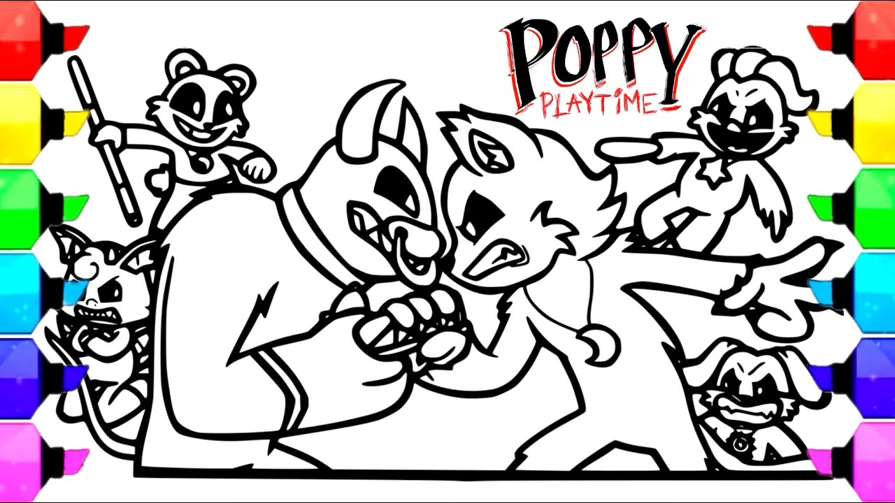 SMILING CRITTERS vs LOST SMILING CRITTERS Coloring pages/ How to Draw ...