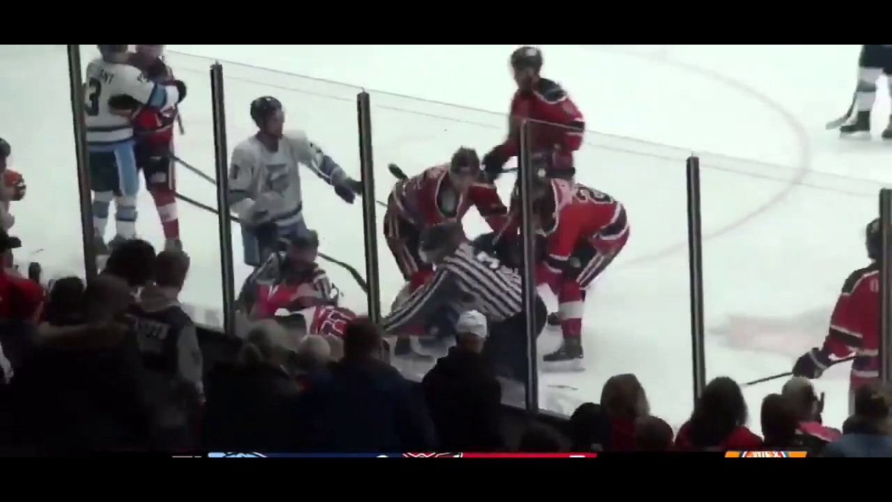 Brody Duncan Mentor Ice Breakers shoots puck into Carolina Thunderbirds ...