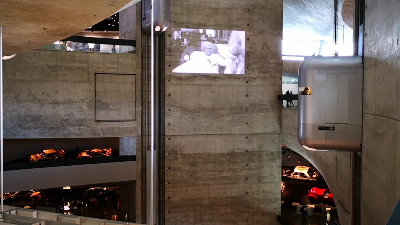 Lifts at Mercedes-Benz museum Stuttgart - YouTube