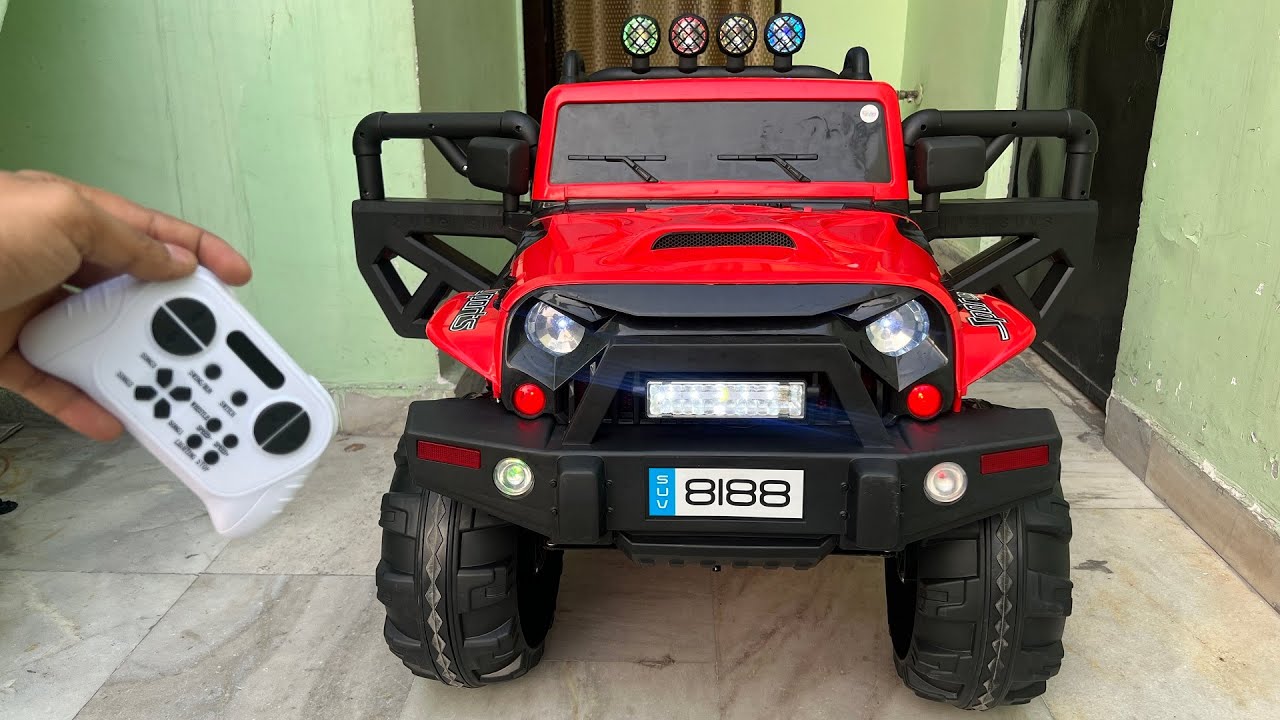 4x4 Powerful RC Jeep Unboxing & Testing | 2.4GHz Remote Control Ride On ...