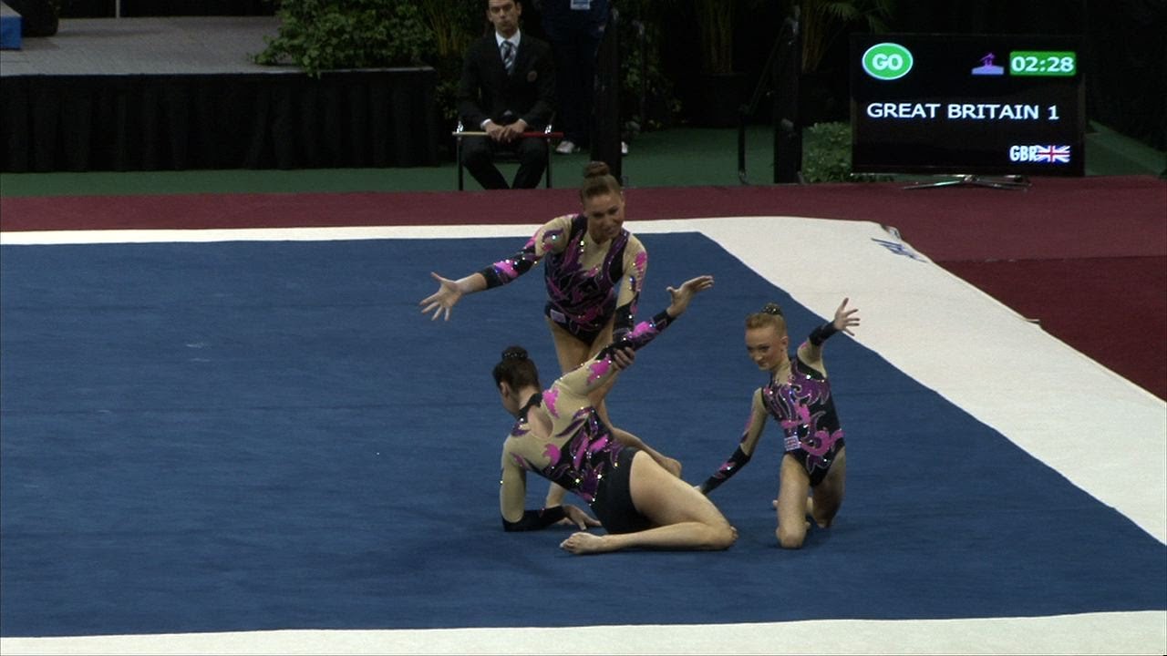 Great Britain Women's Group - 2012 ACRO Worlds - Qualifications - YouTube