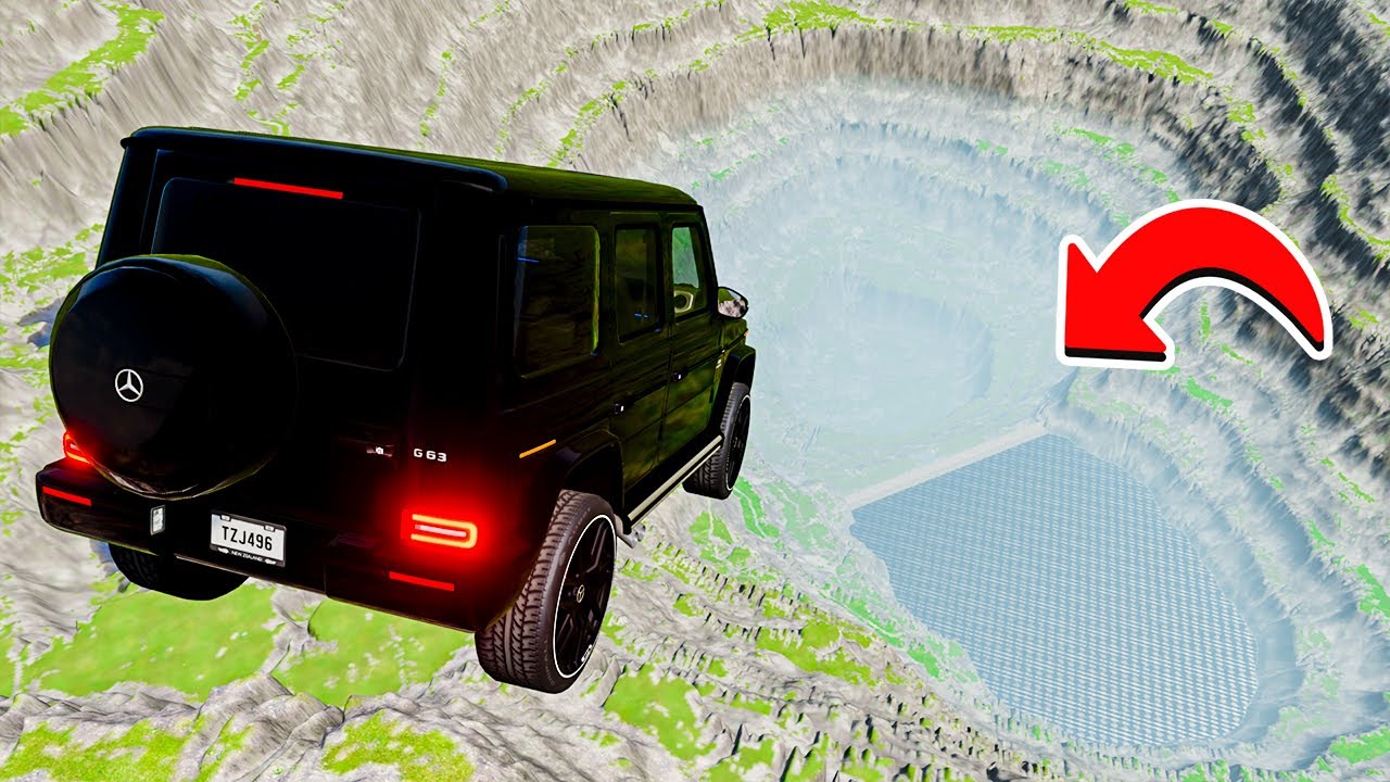 What will remain of the Mercedes G-class!? Jump from a mountain in ...