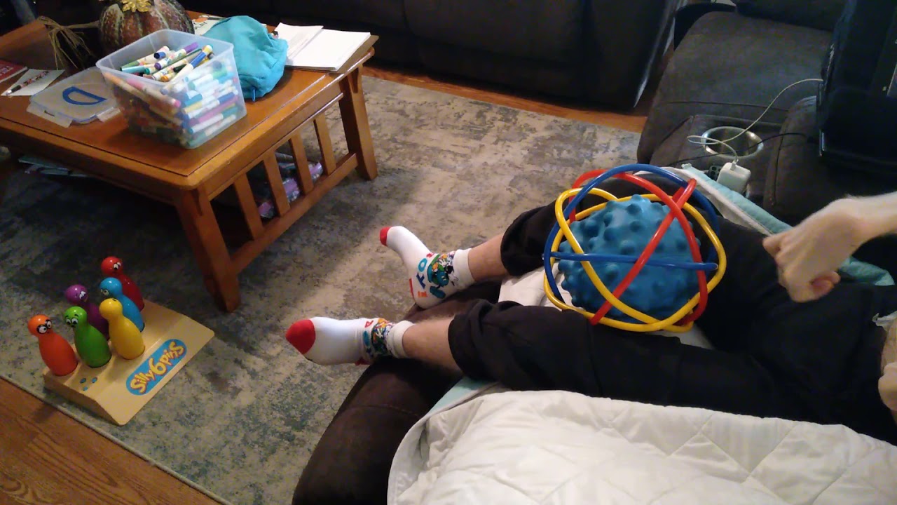 Samuel bowling in the living room, making a mess, & being loud @Paul ...