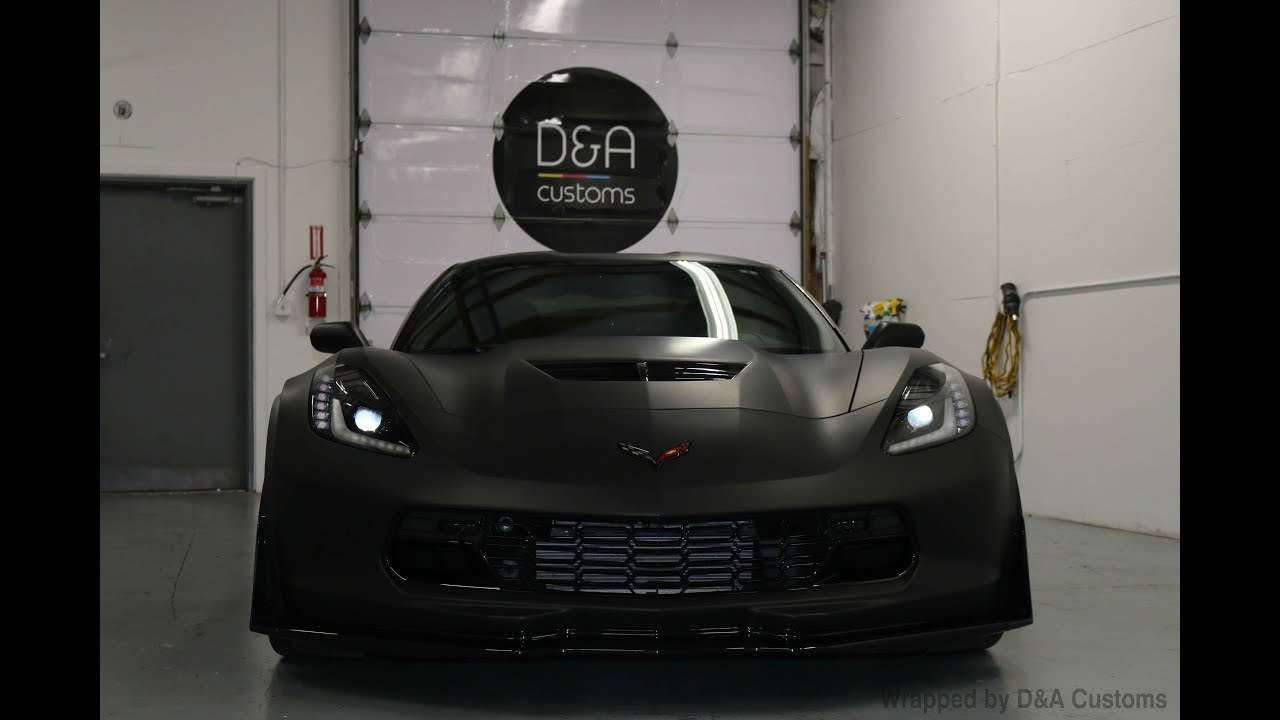 Z06 Corvette matte black wrap Seattle | Tukwila | Bellevue | Redmond ...