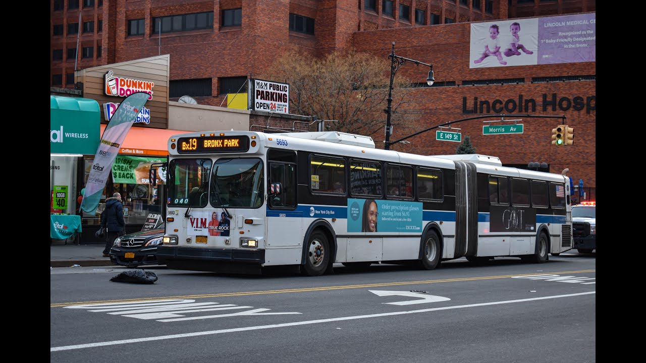 MTA NYCT Bus: 2003 New Flyer D60HF #5614 & #5693 on the Bx19 - YouTube