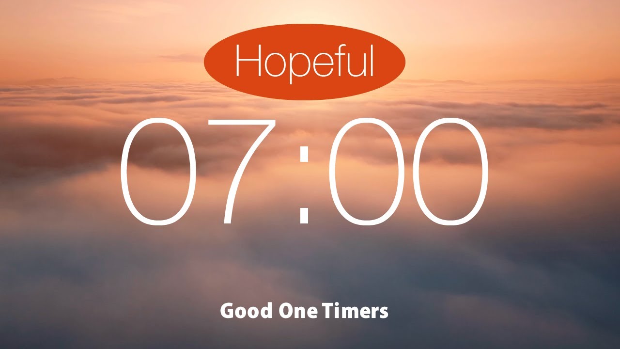 7 Minute Countdown Timer with Soothing and Relaxing Music | 4K | Alarm ...