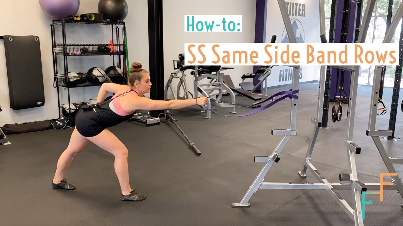 Split Stance Same Side Band rows - YouTube