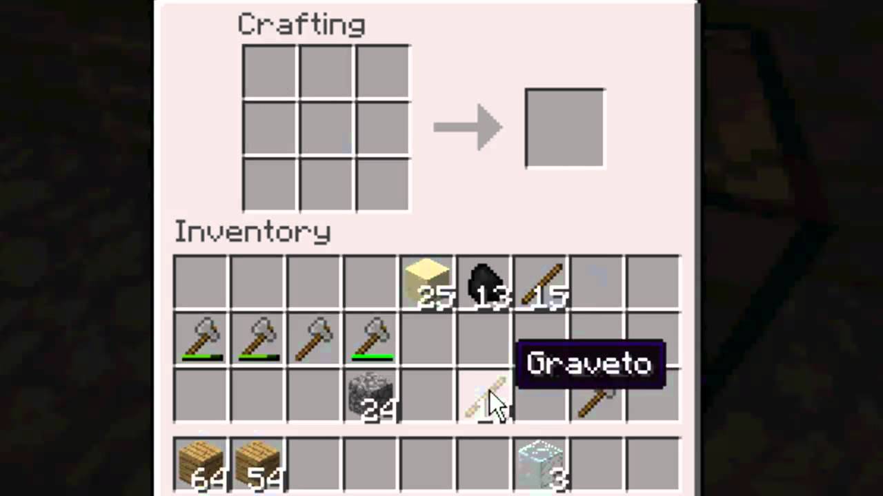 MineCraft - Ensinando a fazer: Espada, machado, etc... - YouTube