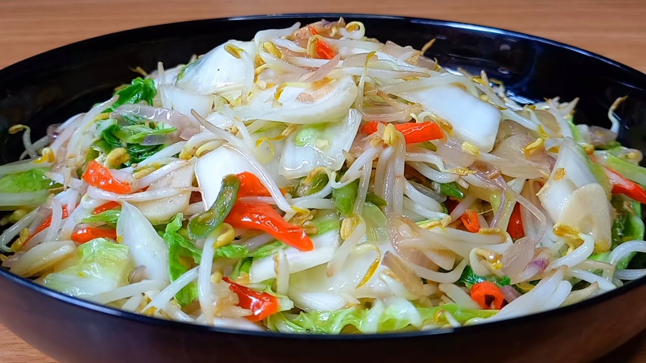 Menu Harian Simple Tumis Sawi Putih Toge - YouTube