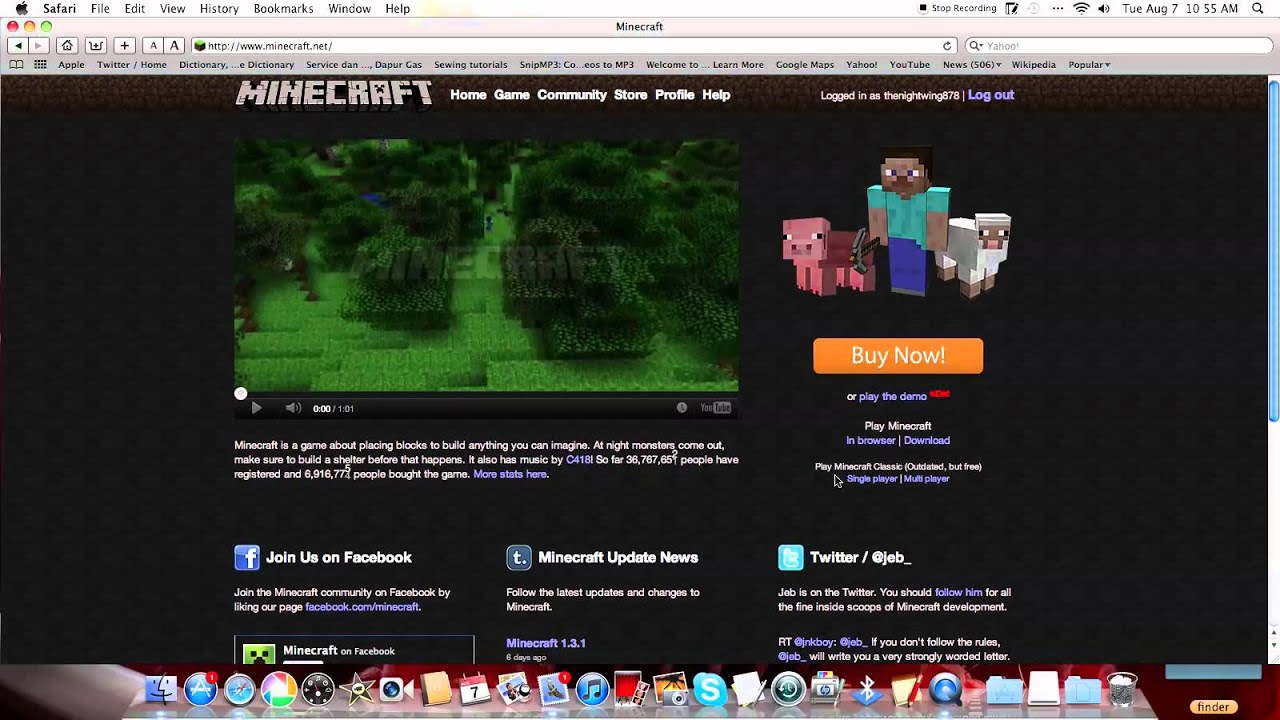 How to play Minecraft for free but outdated version - YouTube