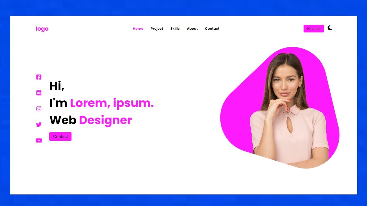 Part 2 | How to Make Personal Portfolio Website using HTML and CSS ...