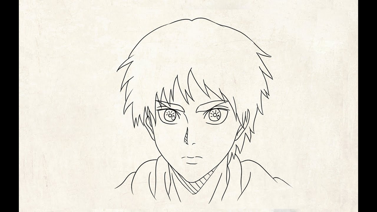 How to Draw Eren Yeager ( Attack on Titan ) - Step by Step - EASY - YouTube
