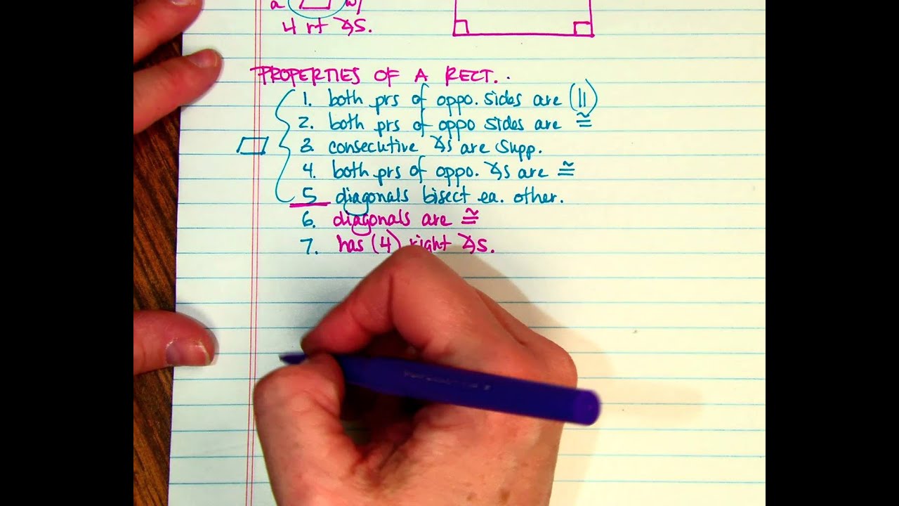 Properties of a Rectangle - YouTube