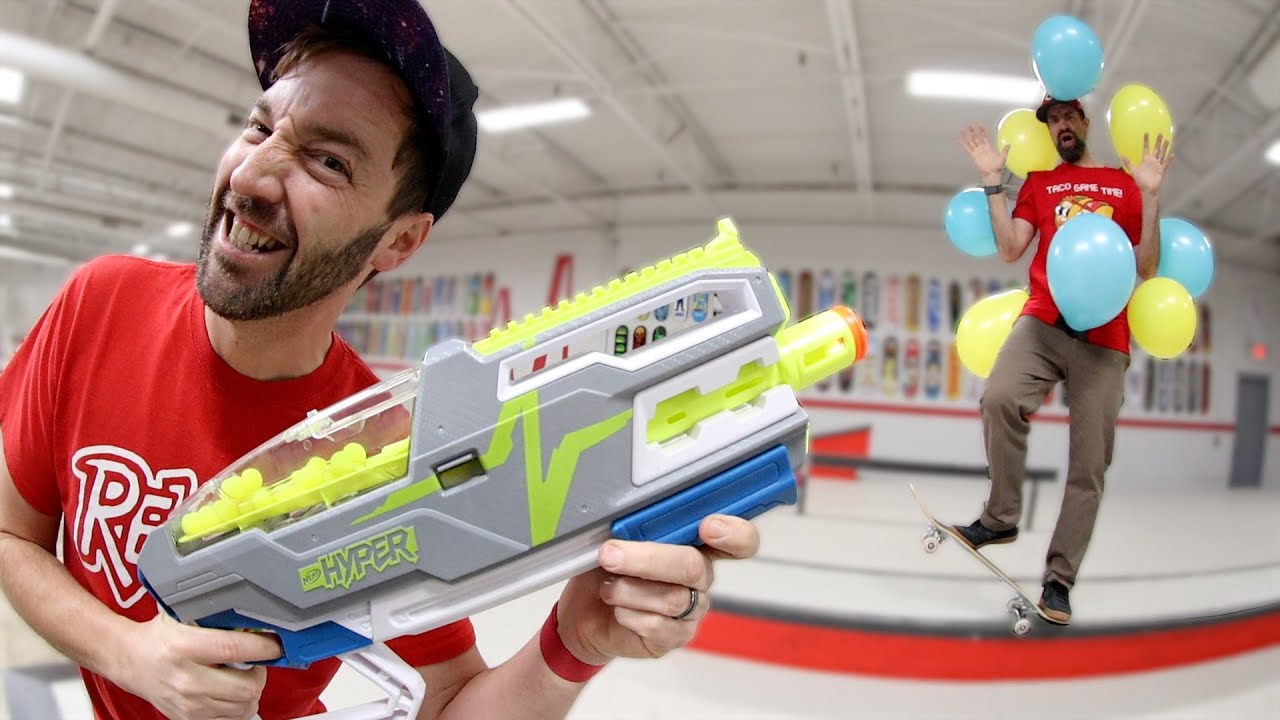 NERF GUN ATTACK ON MY FRIEND (Don't Let The Balloons Pop!) - YouTube