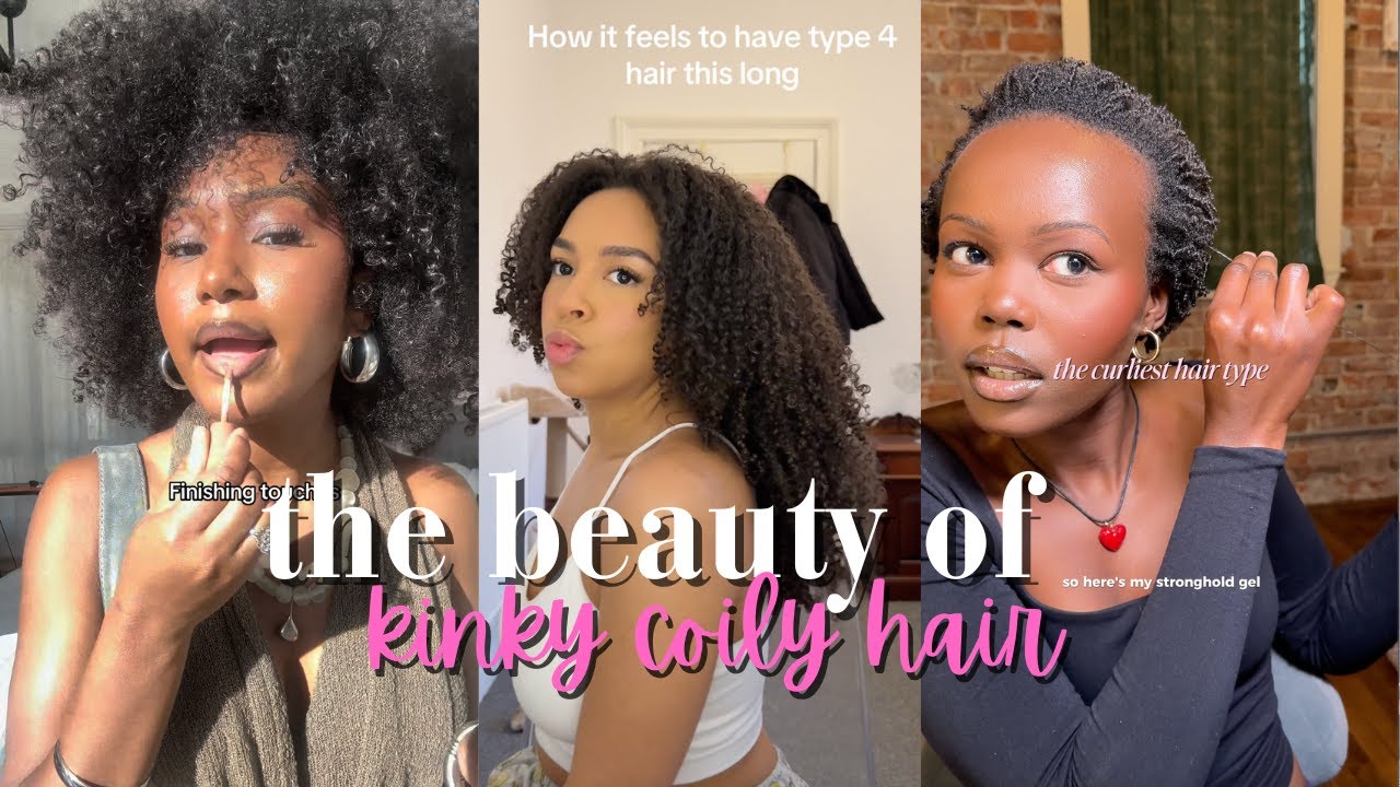 The beauty of Kinky Coily Type 4 hair - YouTube