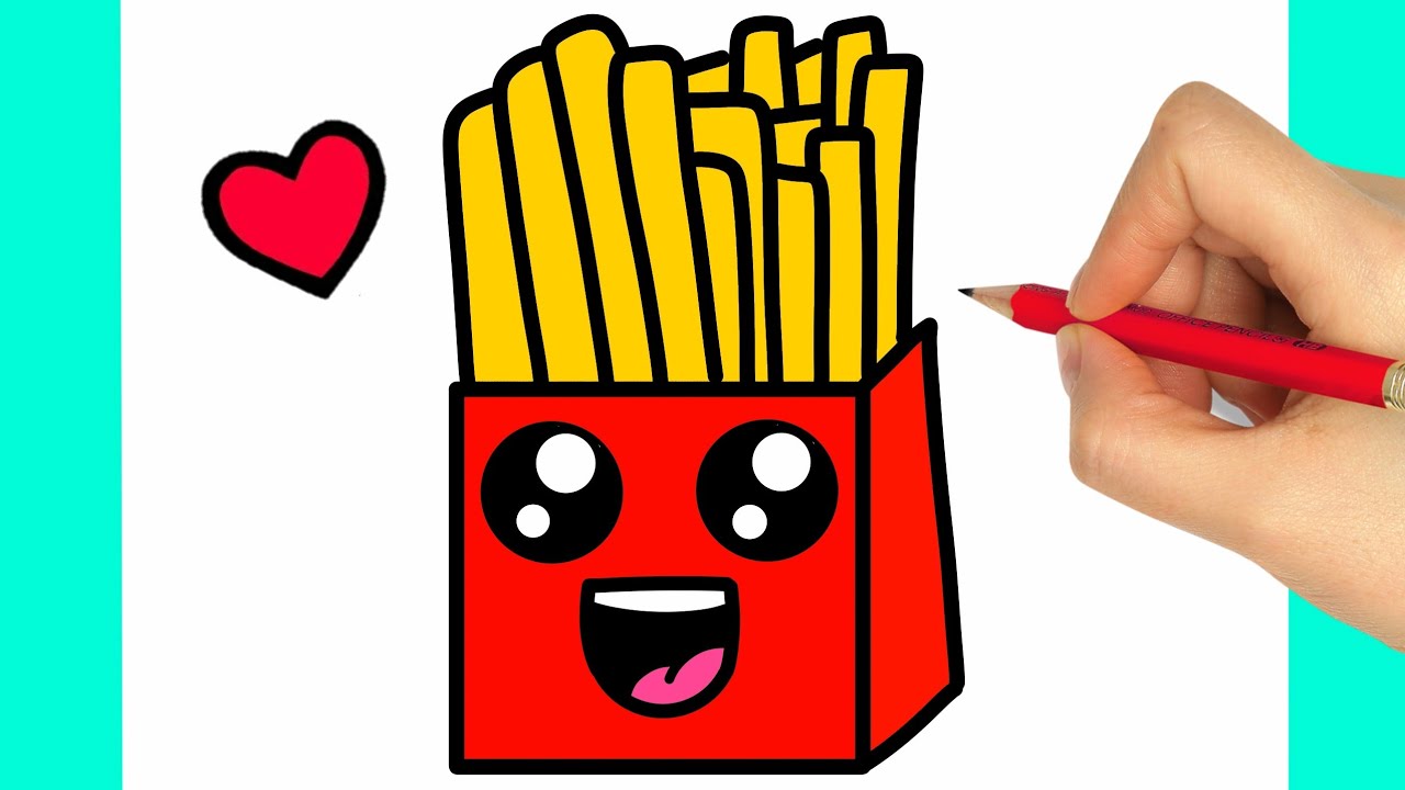 How to Draw French Fries Cute and Easy Drawing for beginners - YouTube