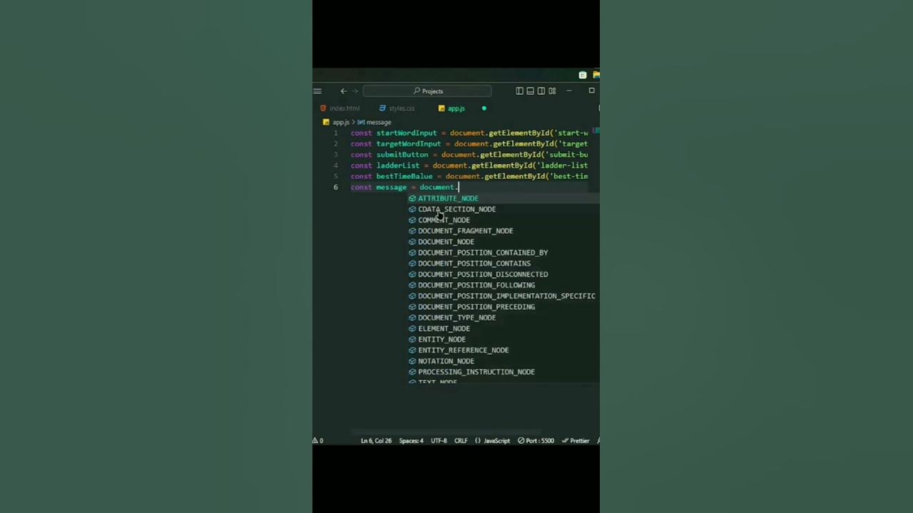 Part4 Coding App App Css Developer Foryou Html Wordladder Hackycode Javascript 0088