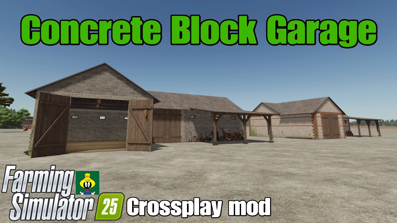 Concrete Block Garage / FS25 crossplay mod - YouTube