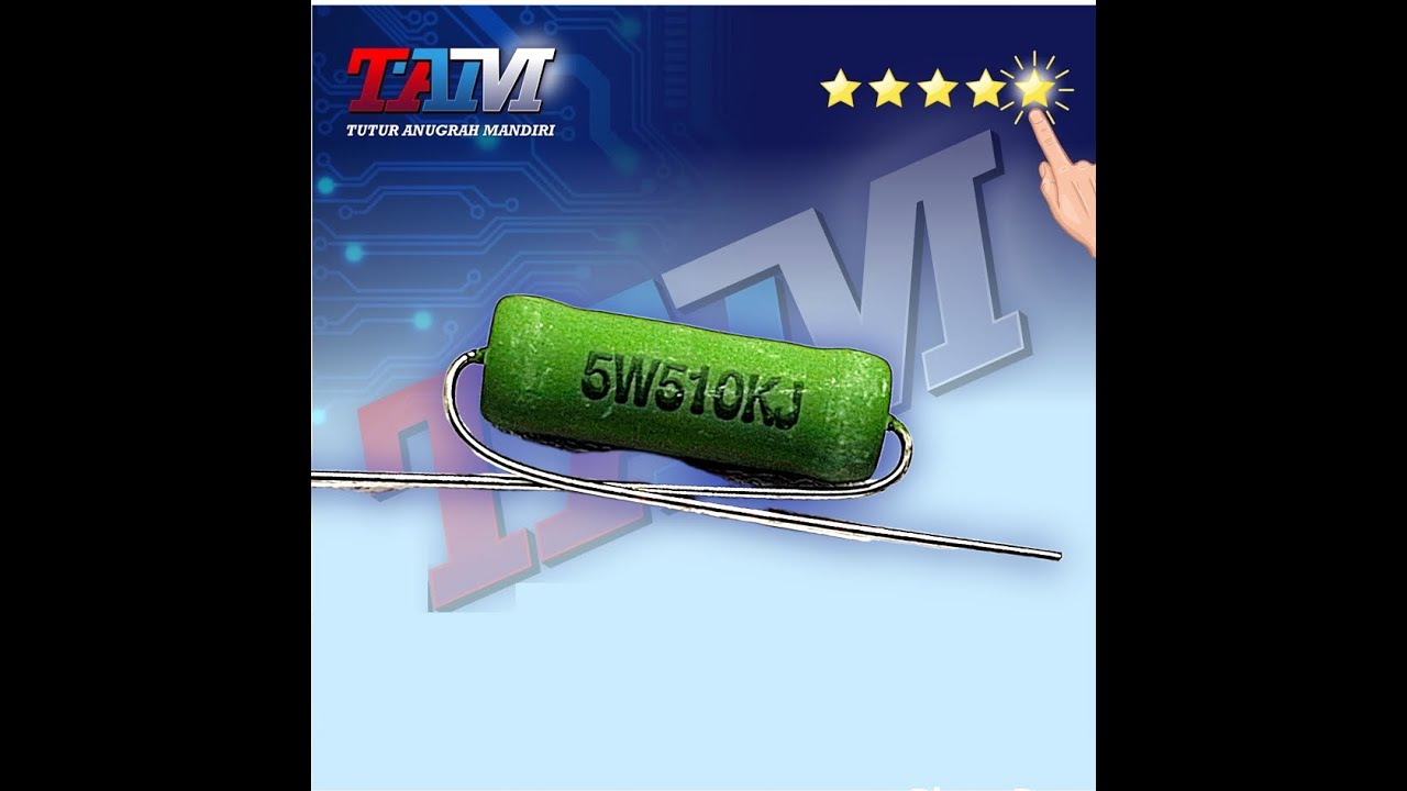RESISTOR BAMBU 5WATT 510K OHM - YouTube