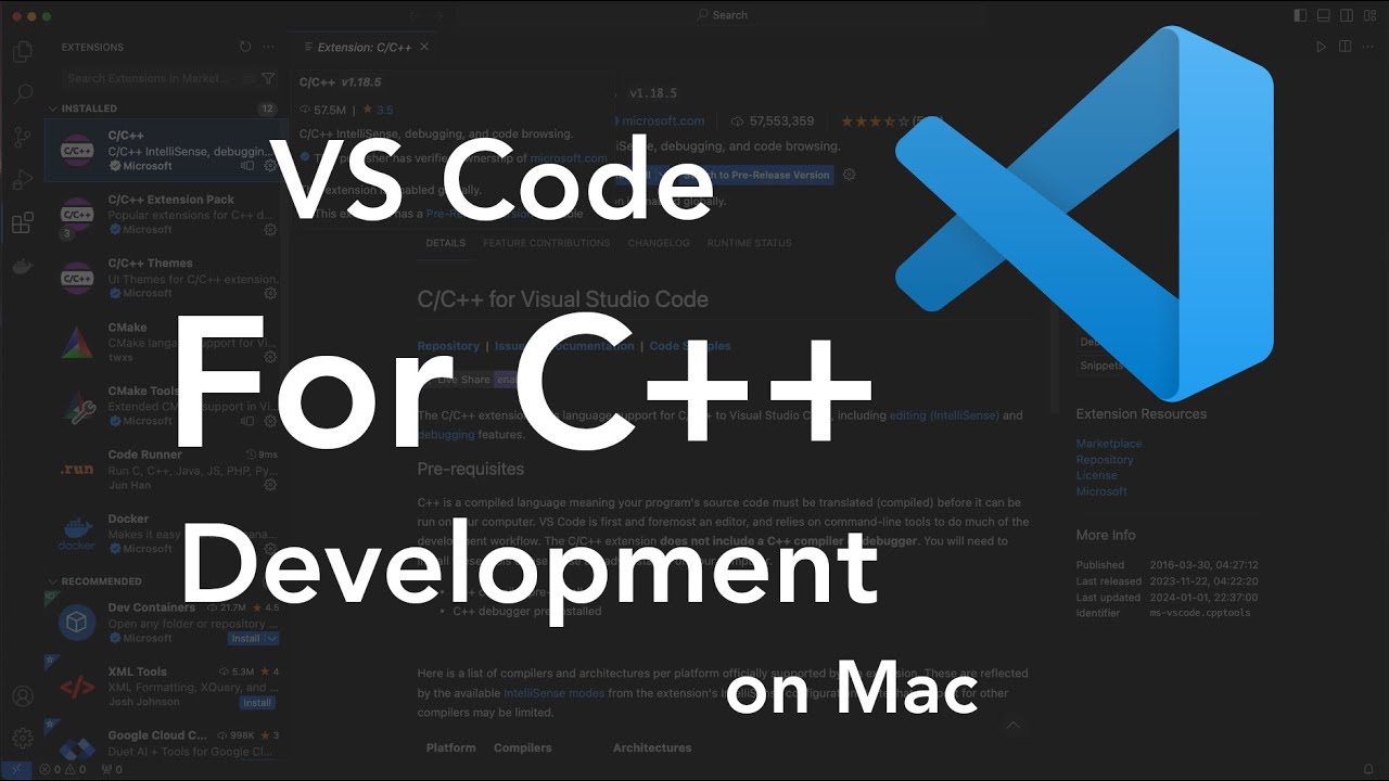 How To Set Up Visual Studio Code For C++ Development on Mac - YouTube