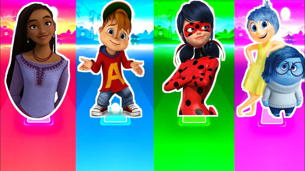 Asha_Disney_princess🆚Alvin_and_the_chipmunks🆚Miraculous🆚Inside_Out_2🎶 ...