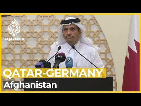 Qatar and Germany hold news conference about Afghanistan - YouTube