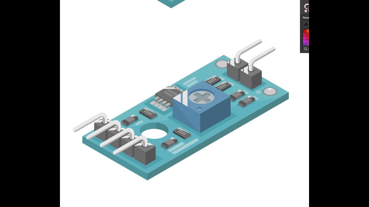 how to made isometric circuit board affinity designed - YouTube
