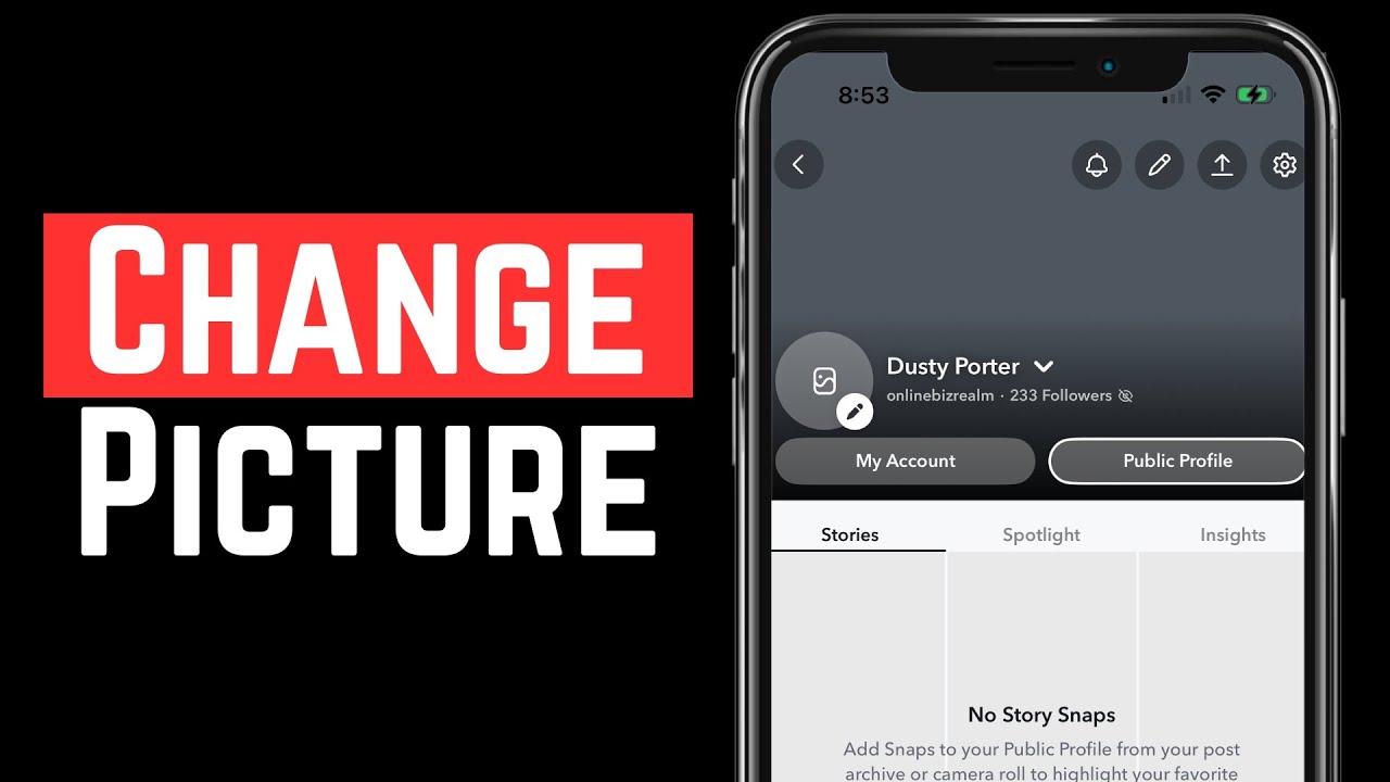 How To Change Snapchat Profile Picture - Quick and Easy - YouTube