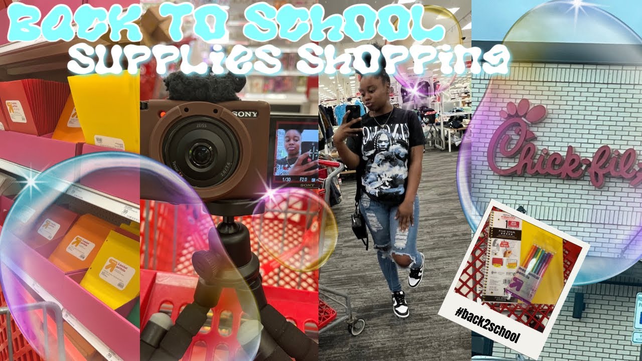 BACK TO SCHOOL SUPPLIES SHOPPING + HAUL 2024,target & chick fil a run ...