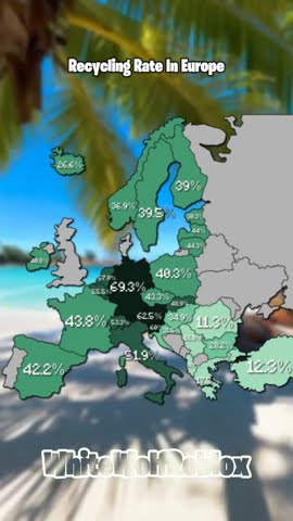 Recycle Rate In Europe! #map #viral #europe #geography - YouTube