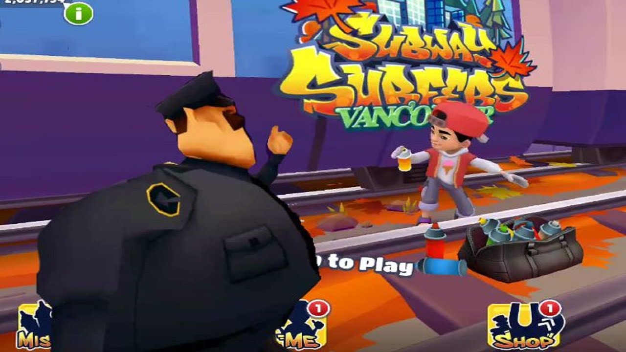 Subway Surfers Gameplay HD Vancouver P1081 لعبة متصفحي مترو الانفاق ...