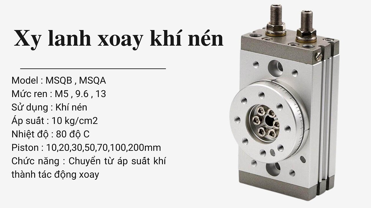  Xy Lanh Xoay Kh N n MSQB10 20 30 50 70 100 200mm YouTube