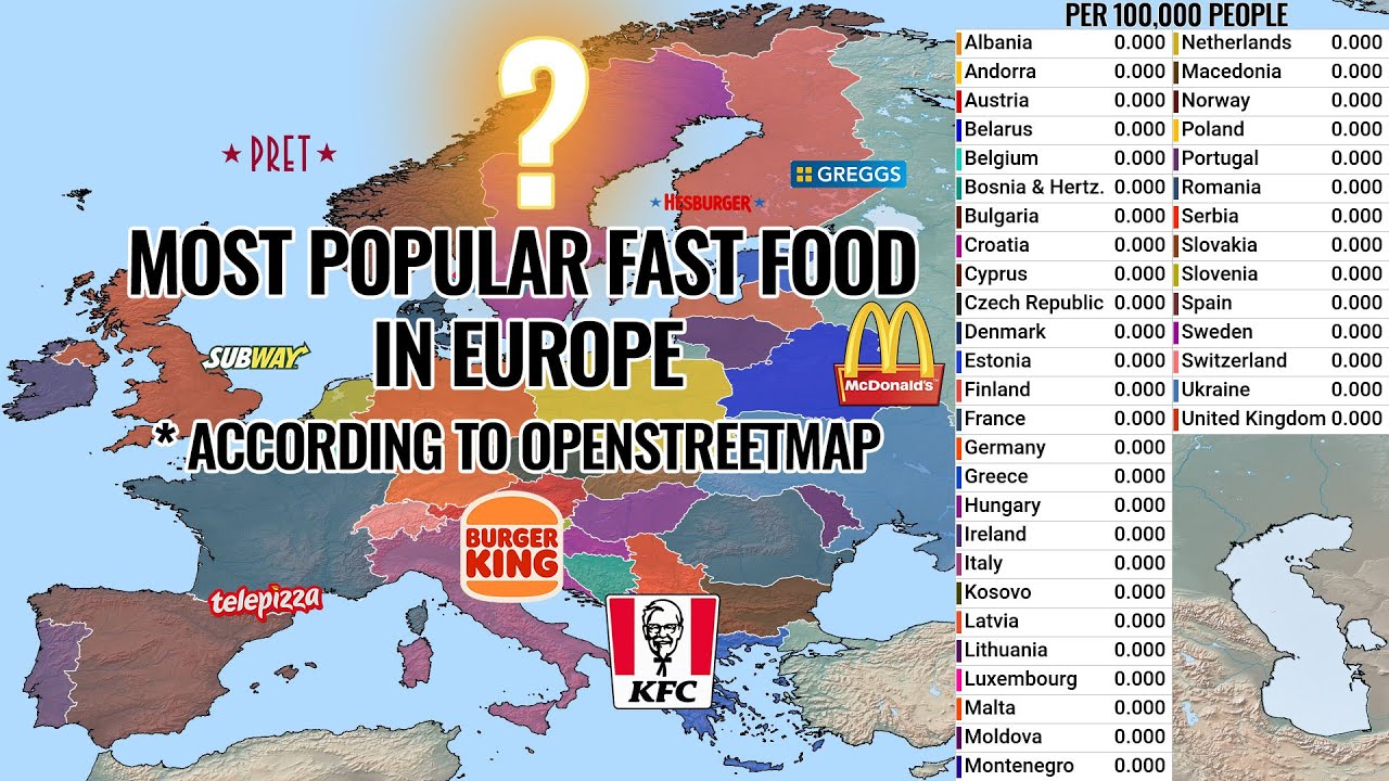 Most Common Fast Food in Europe : Top 10 Fast Food Outlets : Most in ...