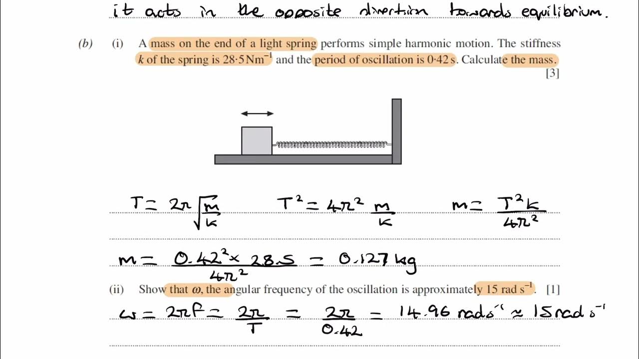 Oscillation Exam Questions - A Level Physics AQA, Edexcel (level 2) - YouTube
