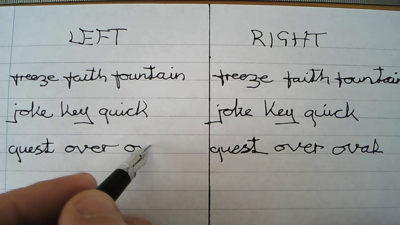 Left and right handwriting example from beginners to advanced. - YouTube