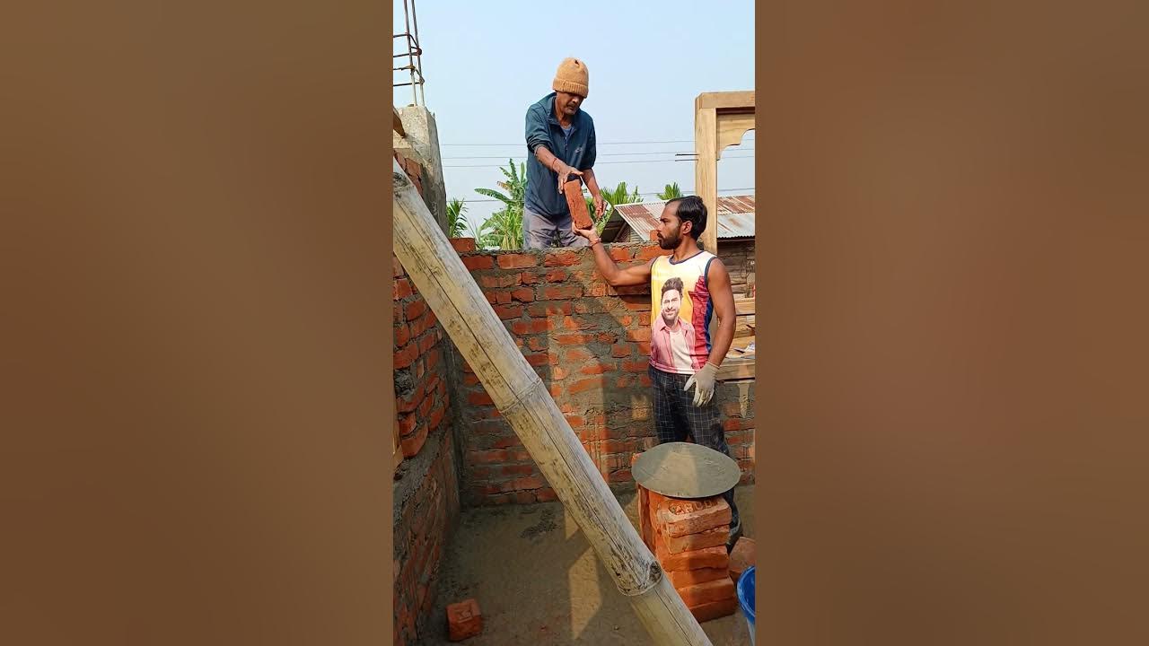 how to arrange bricks wall - YouTube