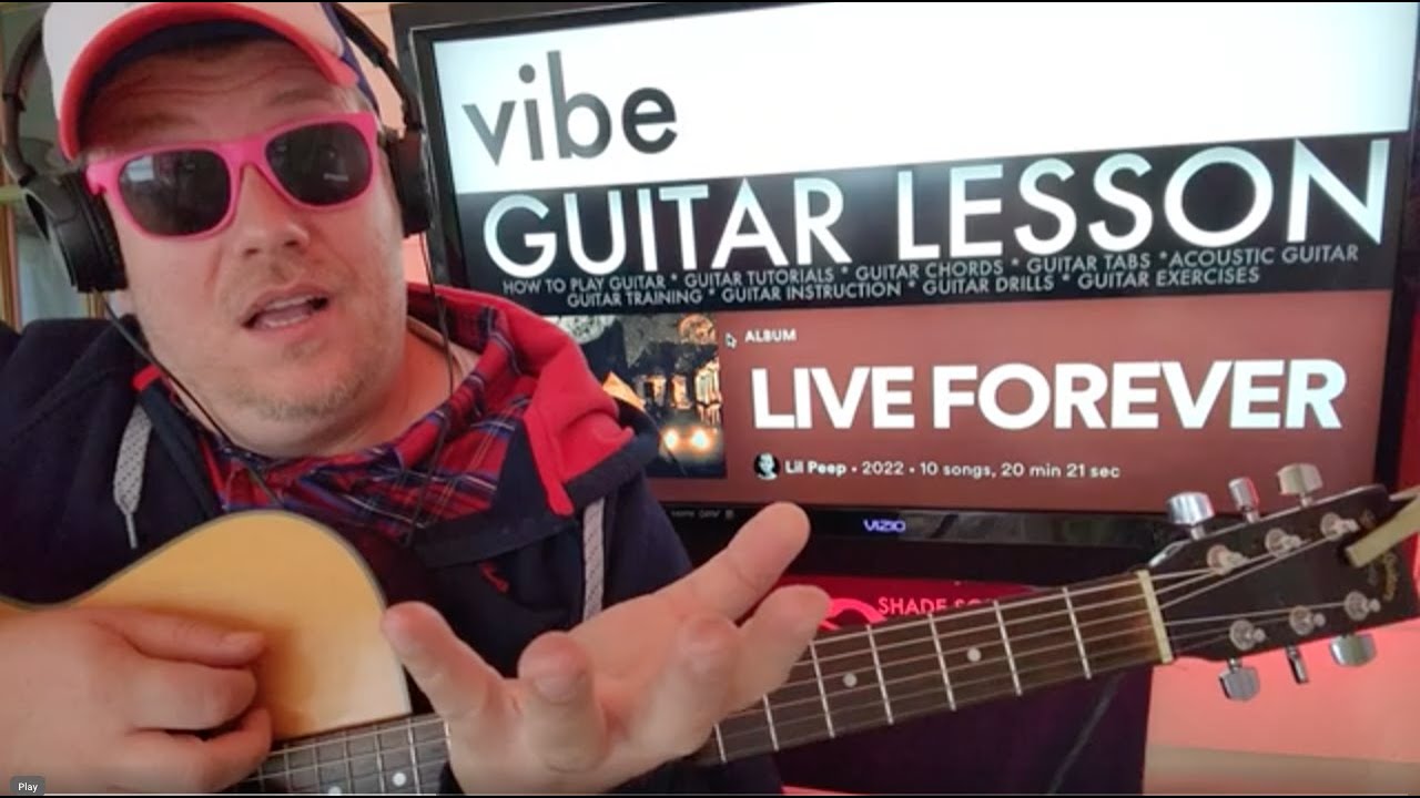 How To Play vibe - Lil Peep Guitar Tutorial (Beginner Lesson!) - YouTube