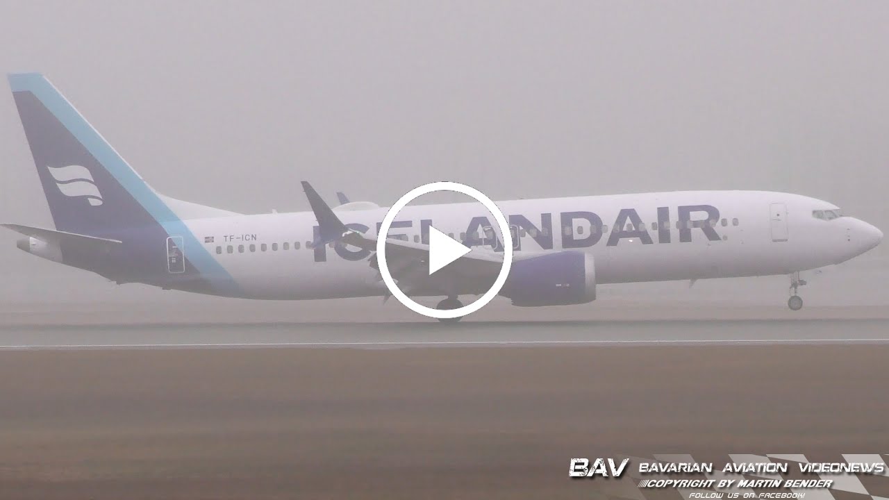 Boeing 737-8 MAX - Icelandair "new livery" TF-ICN - landing at Munich Airport - YouTube
