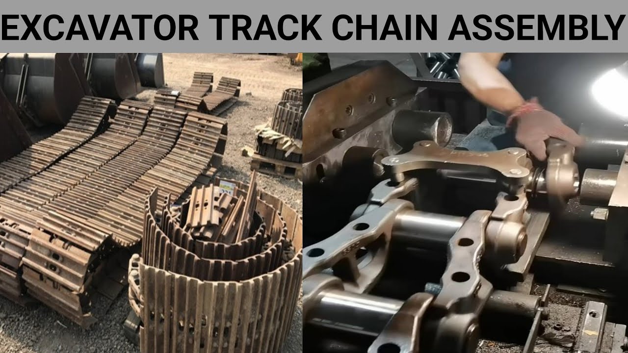 How to repair or assembly work excavator track chain || Technical ...