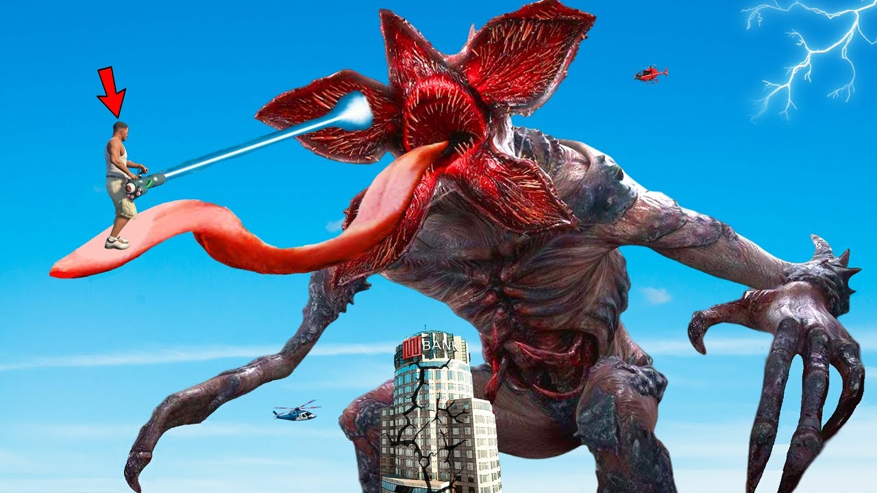 Scary DEMOGORGON vs FRANKLIN Fight And Crossing DEMOGORGON BRIDGE In ...