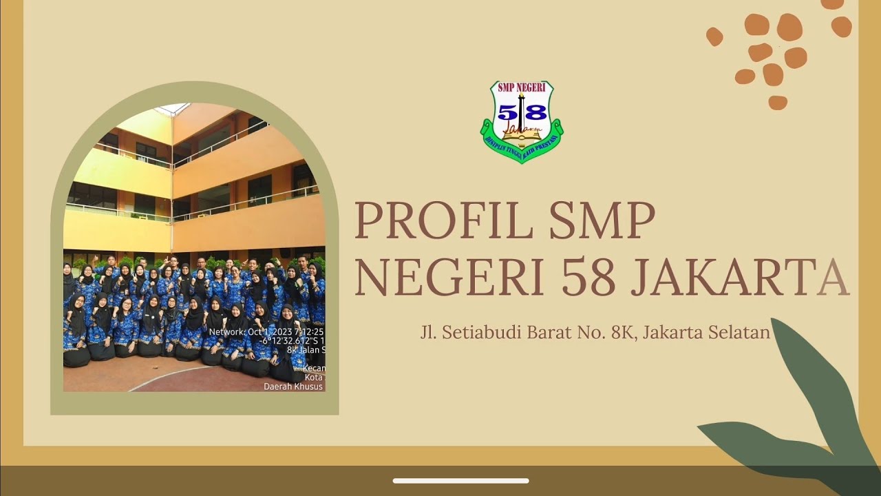 PROFIL SMP NEGERI 58 JAKARTA - YouTube