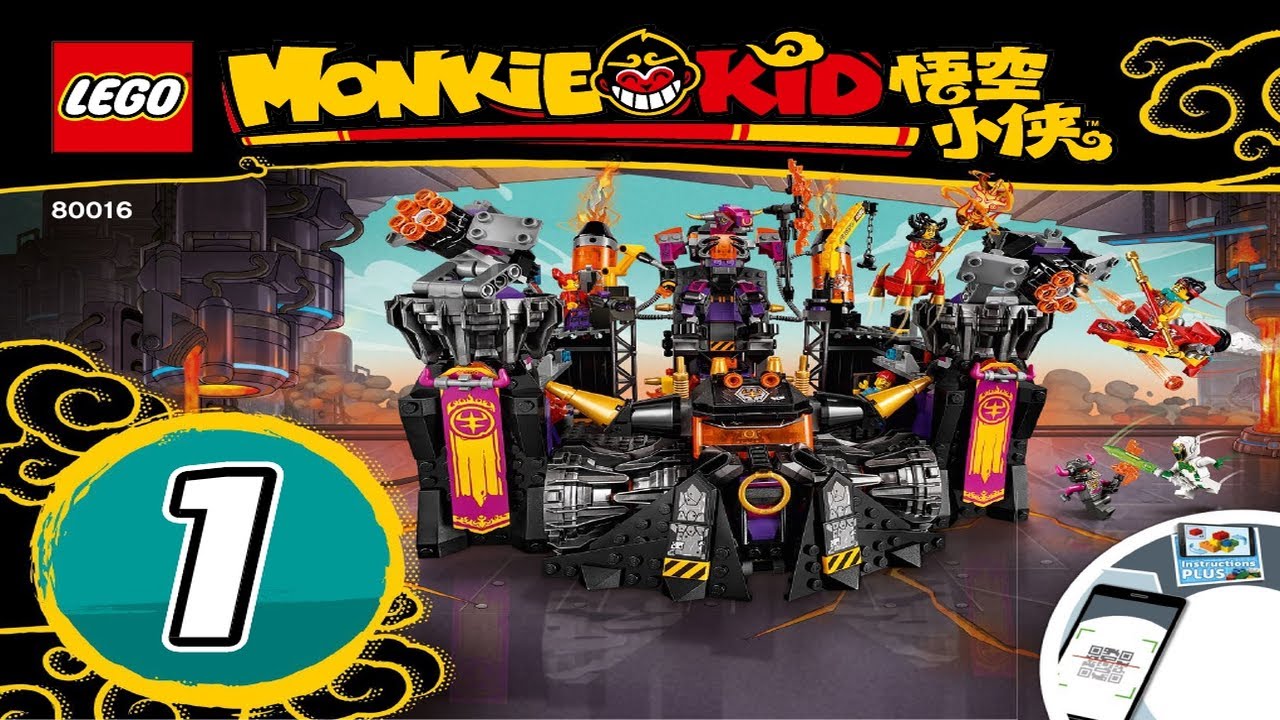 LEGO instructions - Monkie Kid - 80016 - The Flaming Foundry - YouTube